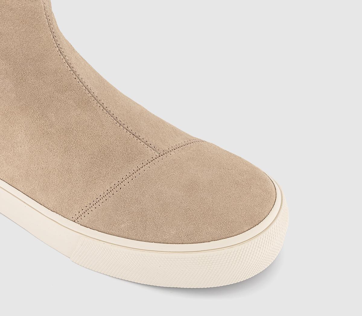 TOMS Fenix Platform Chelsea Boots Oat Suede - Women's Ankle Boots