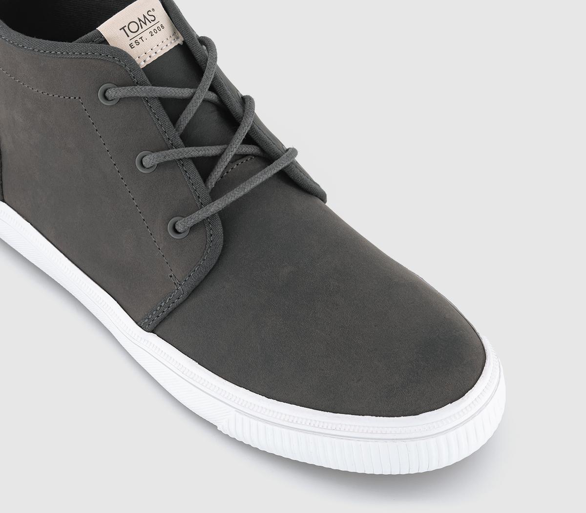 TOMS Carlo Mid Terrain Shoes Dark Grey - Men's Casual Shoes