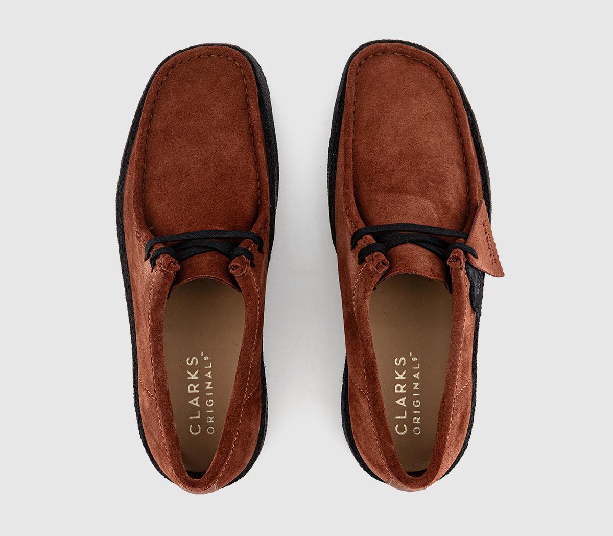 Clarks Originals Wallabee Cup Shoes Rust Suede - Men's Casual Shoes