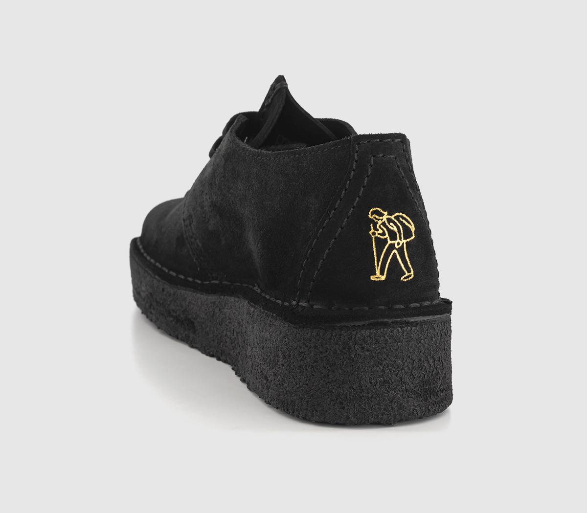 Clarks Originals Clarks Originals Trek Wedges Black Suede - Women's ...