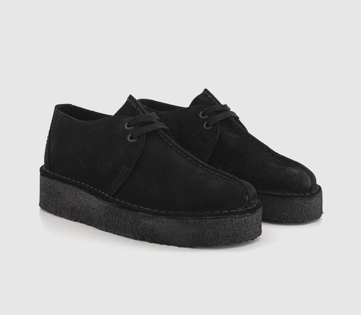 Clarks Originals Clarks Originals Trek Wedges Black Suede - Women's ...