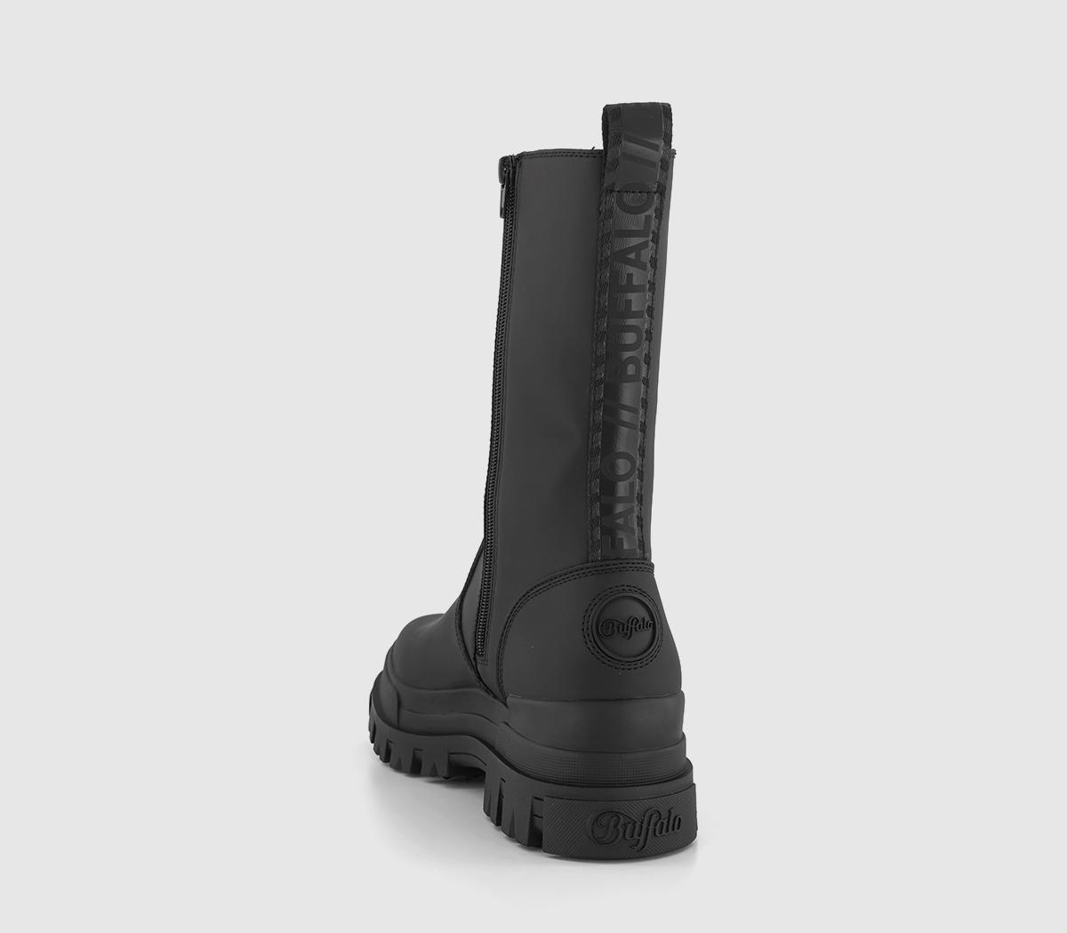 Buffalo Aspha Clf Rain Chelsea Hi Boots Black - Women's Ankle Boots