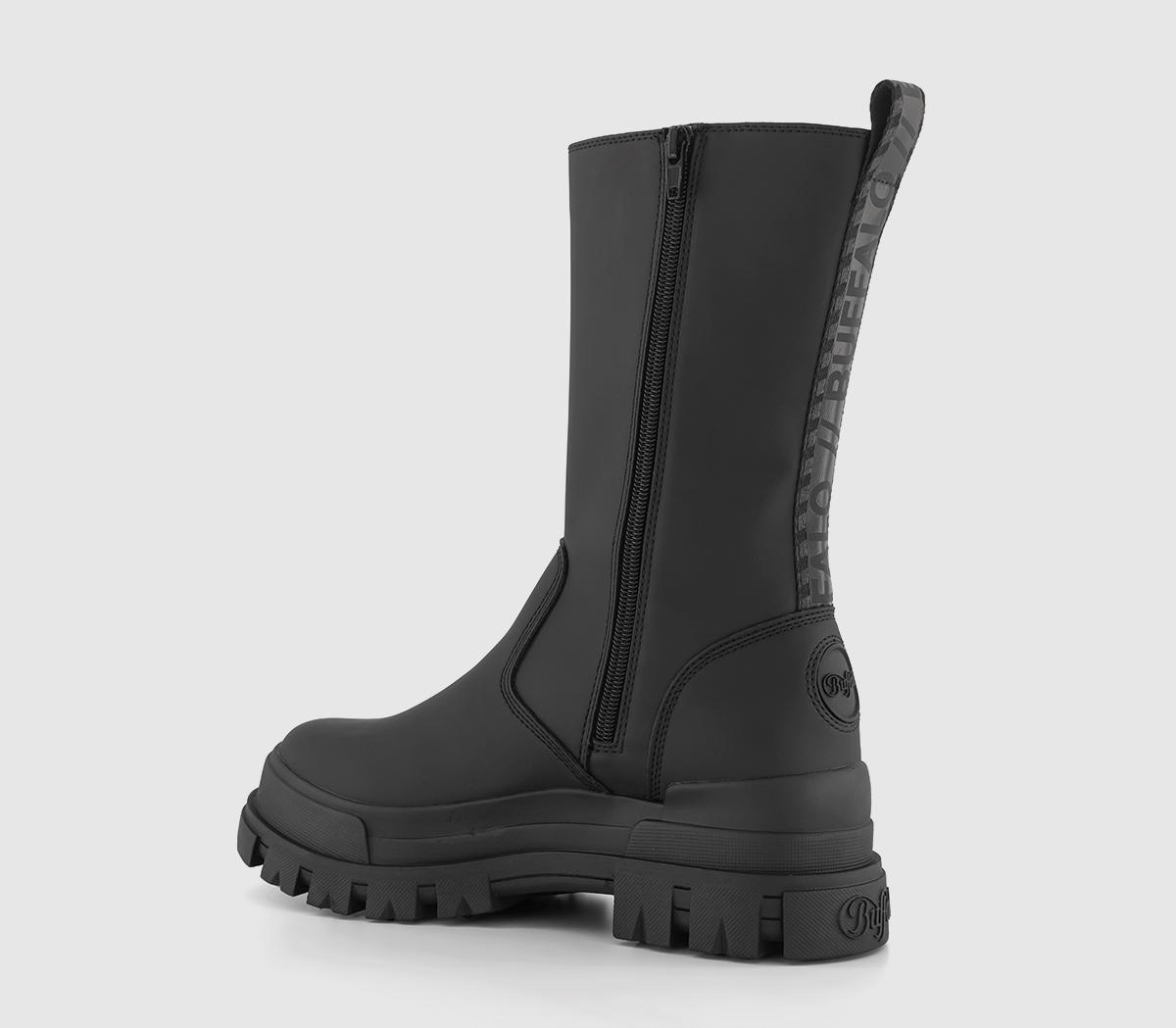 Buffalo Aspha Clf Rain Chelsea Hi Boots Black - Women's Ankle Boots