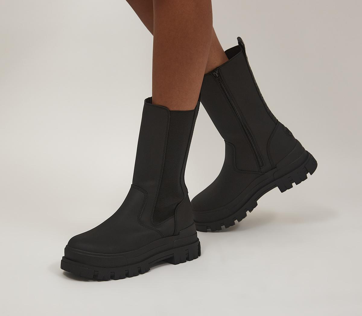 Buffalo Aspha Clf Rain Chelsea Hi Boots Black - Women's Ankle Boots