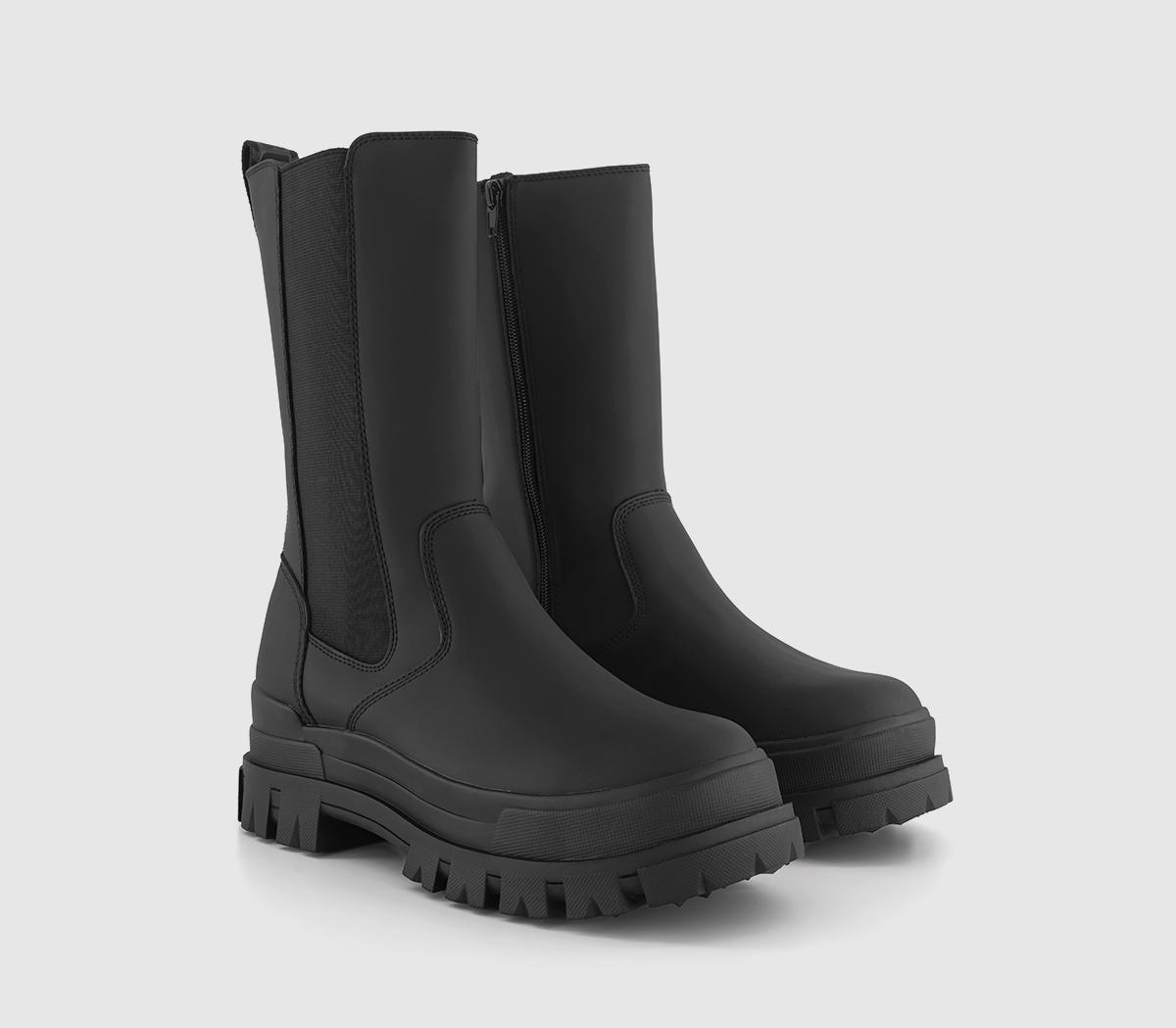 Buffalo Aspha Clf Rain Chelsea Hi Boots Black - Women's Ankle Boots