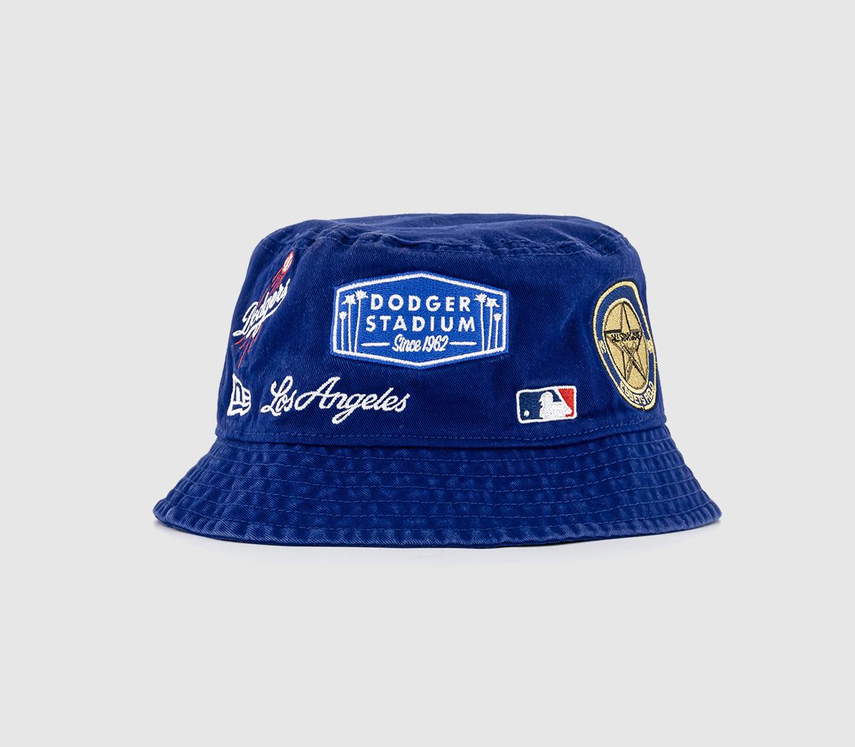 New Era Mlb Multi Patch Bucket Hat Los Angeles Dodgers Drywhi - Sneaker ...