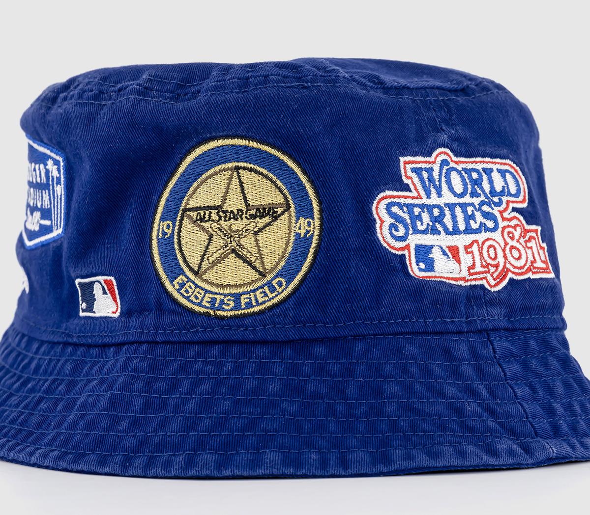 New Era Mlb Multi Patch Bucket Hat Los Angeles Dodgers Drywhi - Sneaker ...