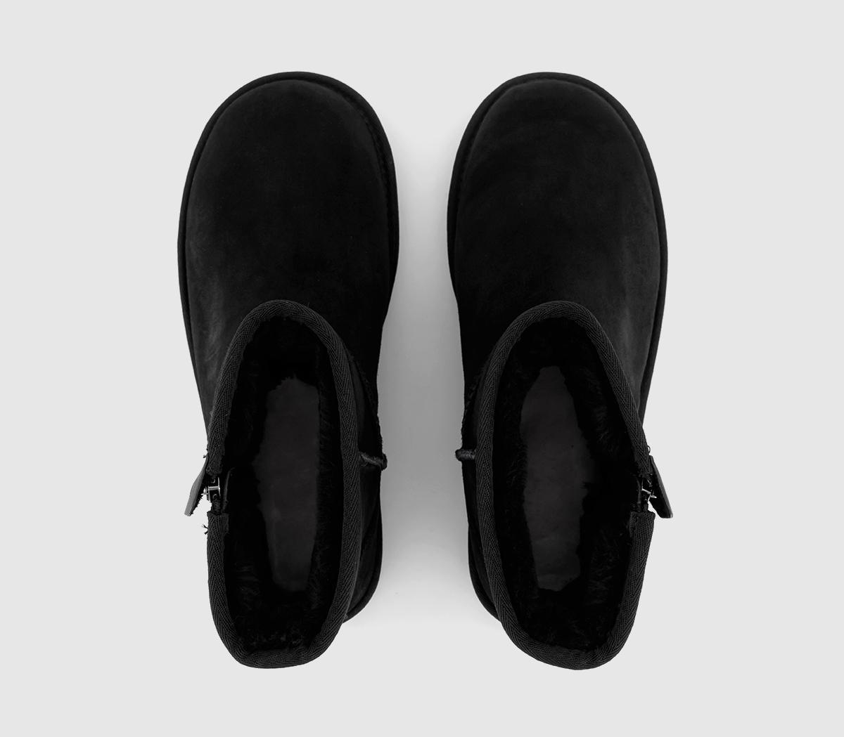 UGG Classic Mini Bailey Zip Boots Black - UGG Mini Boots