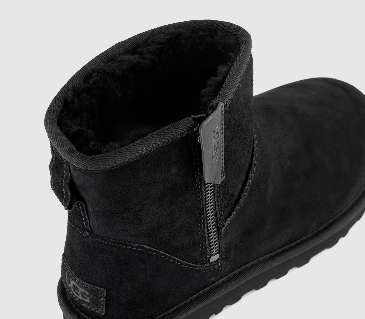 UGG Classic Mini Bailey Zip Boots Black - UGG Mini Boots
