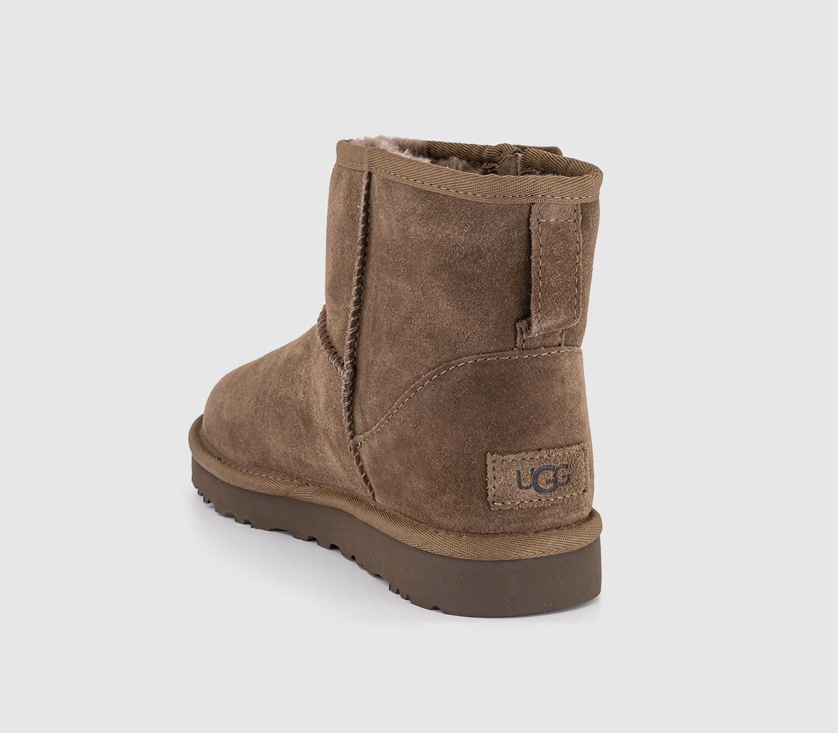 UGG Classic Mini Bailey Zip Boots Hickory - Women's Ankle Boots
