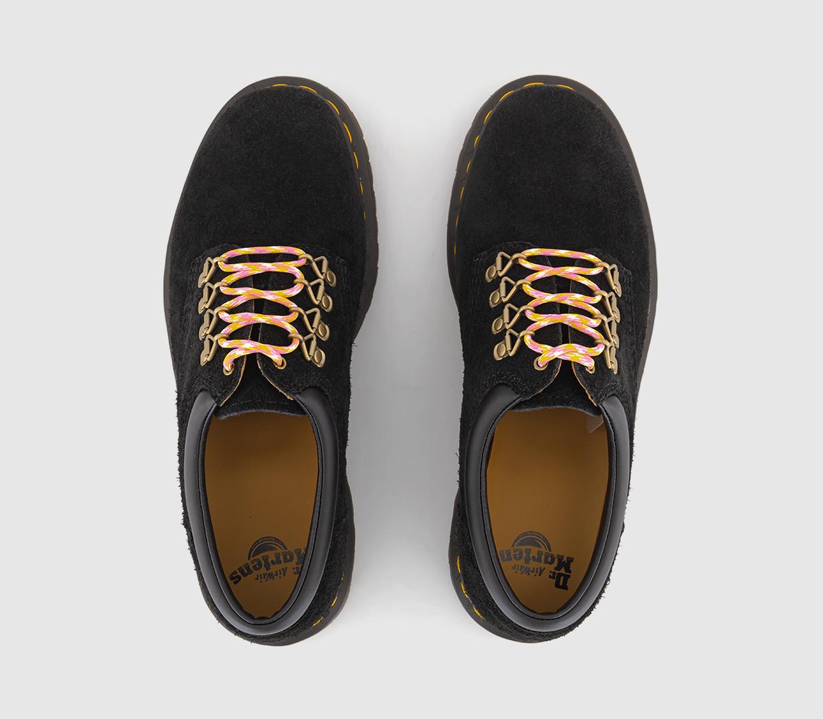 Dr. Martens 8053 5 Eye Shoes Black Long Napped Suede - Men's Shoes ...