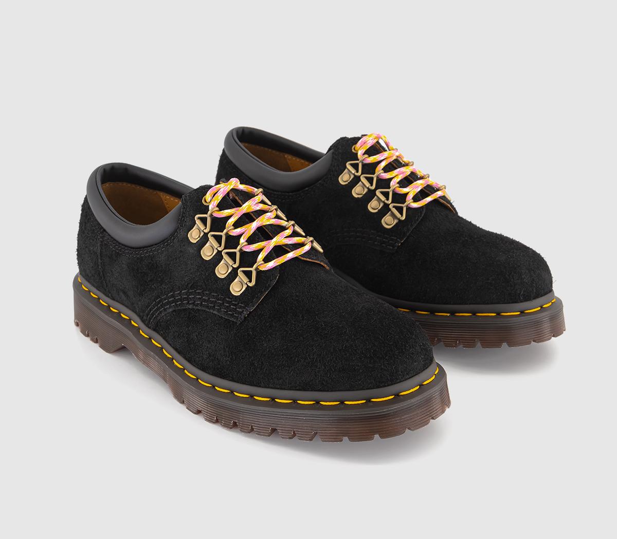 Dr. Martens 8053 5 Eye Shoes Black Long Napped Suede - Men's Shoes ...