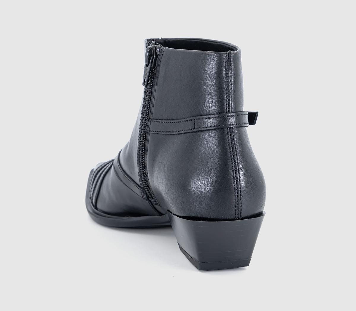 Vagabond Shoemakers Cassie Buckle Ankle Boots Black - Women's Ankle Boots