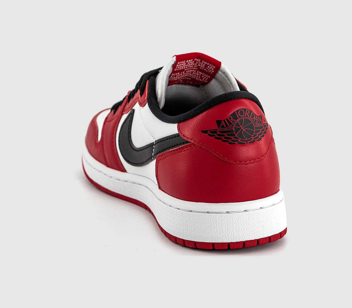 Jordan Air Jordan 1 Low OG Trainers Varsity Red Black Summit White ...