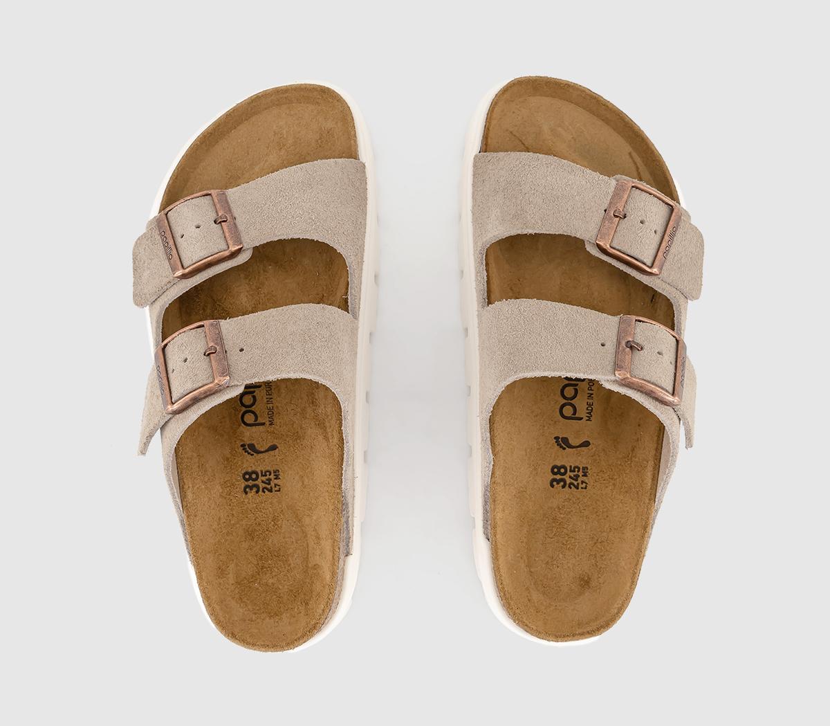 BIRKENSTOCK Papillio Arizona Platform Sandals Taupe - Women’s Sandals