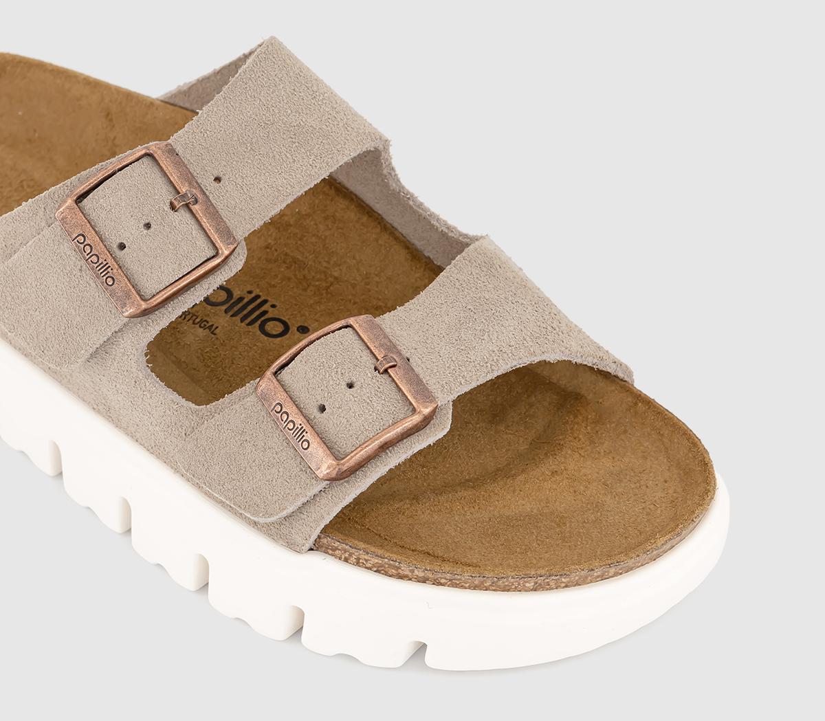 BIRKENSTOCK Papillio Arizona Platform Sandals Taupe - Women’s Sandals