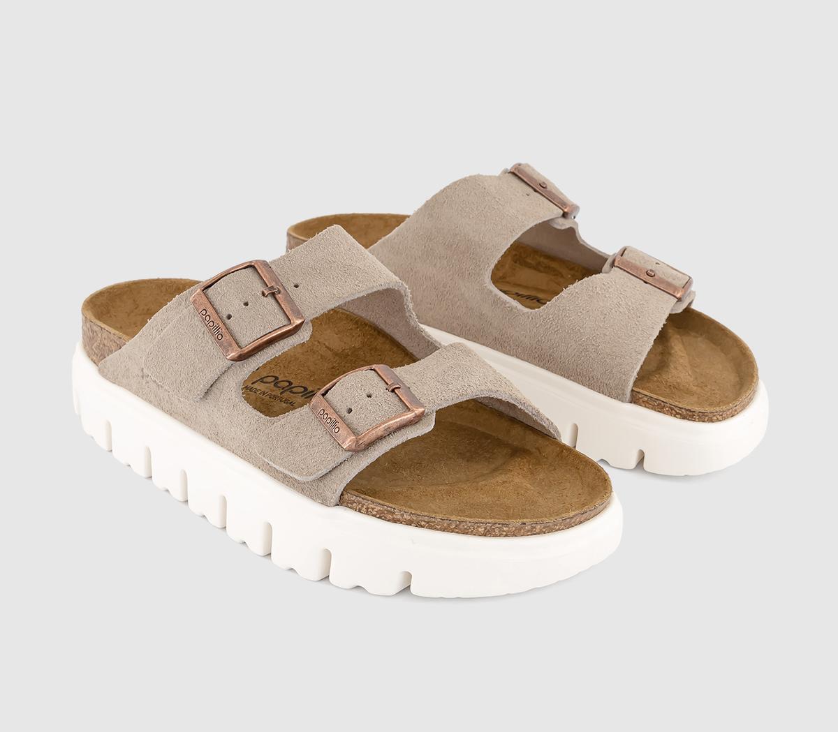 BIRKENSTOCK Papillio Arizona Platform Sandals Taupe - Women’s Sandals
