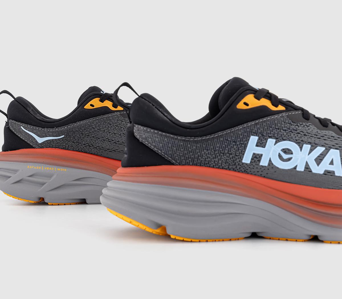 HOKA Bondi 8 Trainers Anthracite Castlerock - Men's Trainers