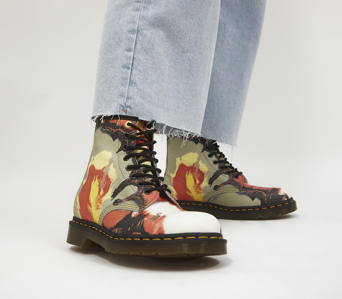 Dr. Martens 1460 Tate Boots Volcanic Flare - Women's Ankle Boots