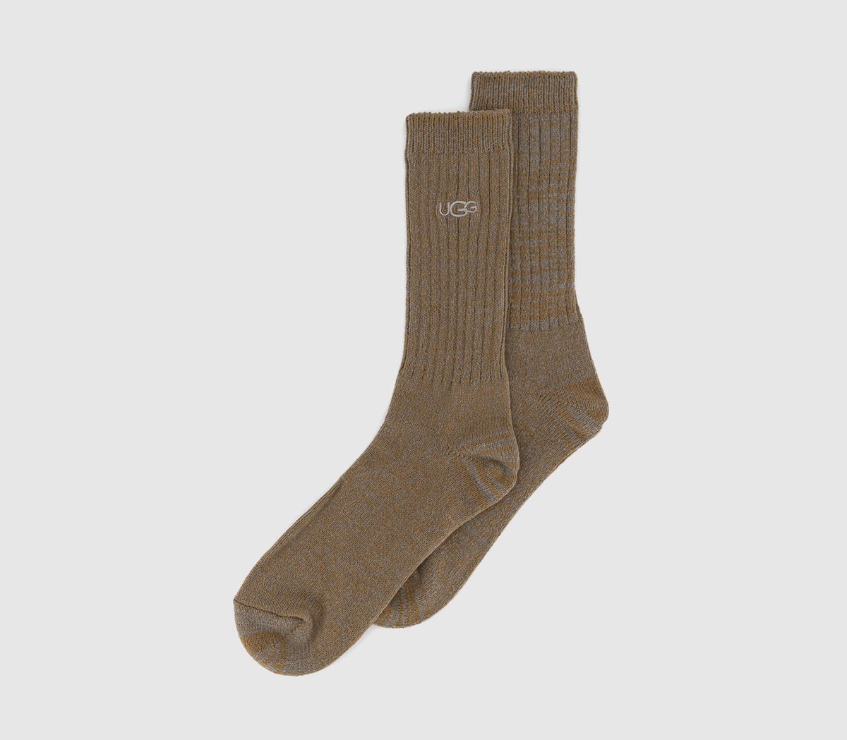 UGG Terry Rib Knit Crew Socks Chestnut - Accessories