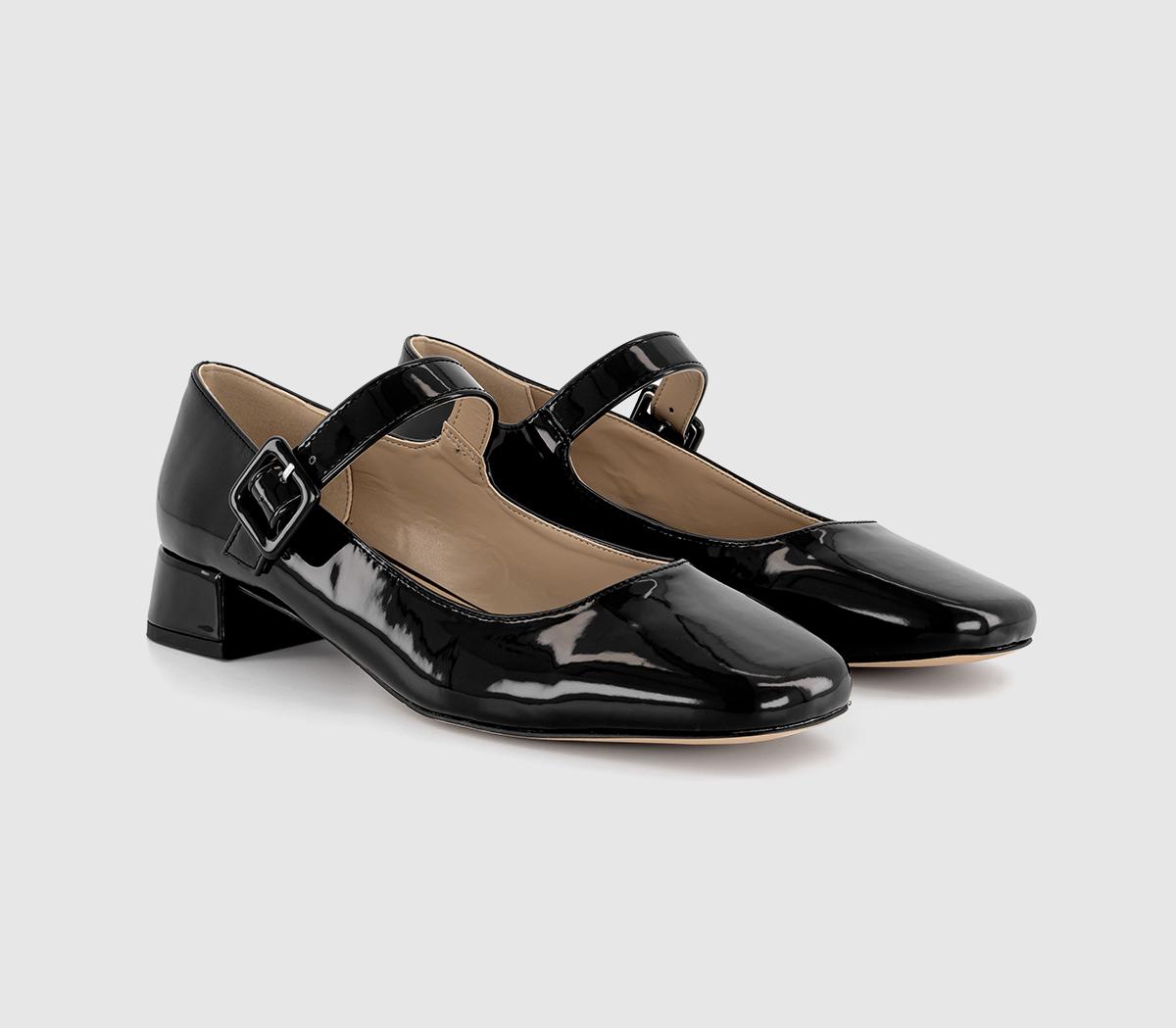 OFFICE Fujio Patent Mary Janes Black Patent - Flat Shoes for Women