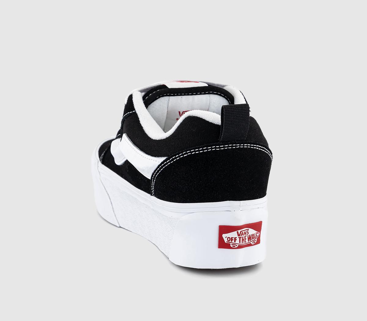 Vans Knu Skool Stack Platform Trainers Black True White - Women's Platform Trainers