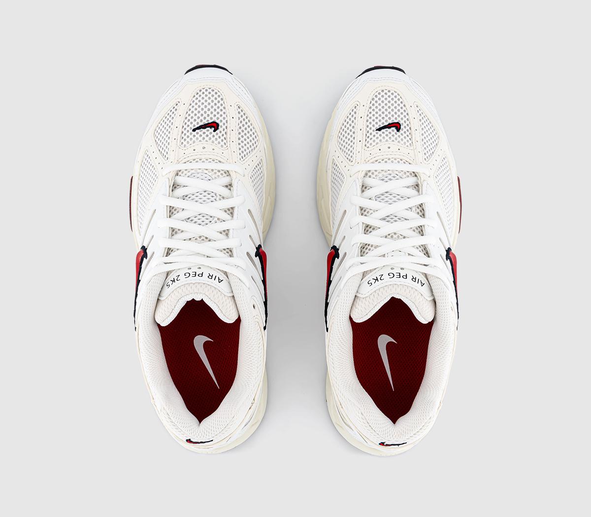 Nike Air Peg 2K5 Trainers White Gym Red Phantom Coconut Milk Platinum ...
