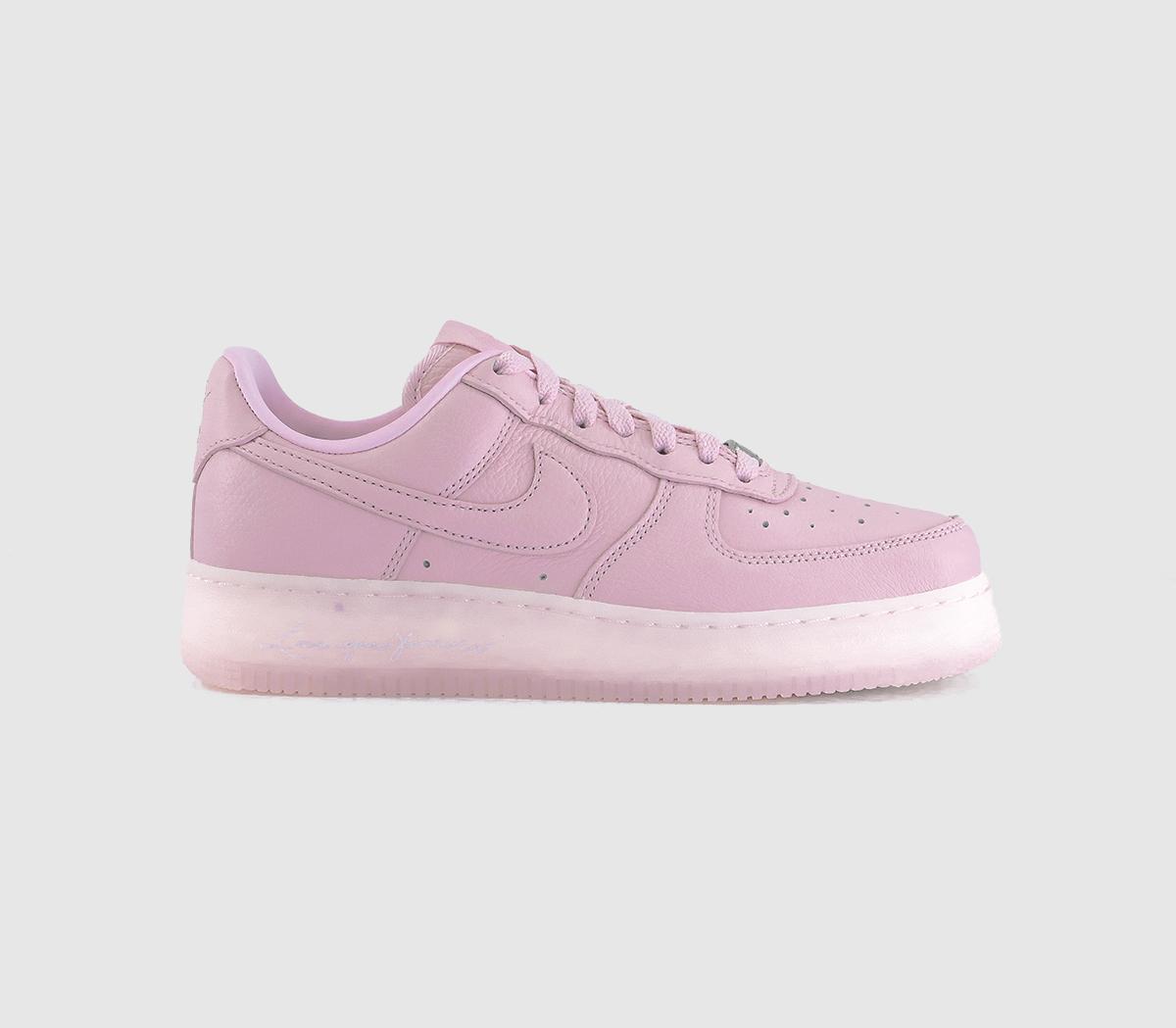 Click here for Nike Mens Pink Leather Brand Detail Nocta Air Forc... prices