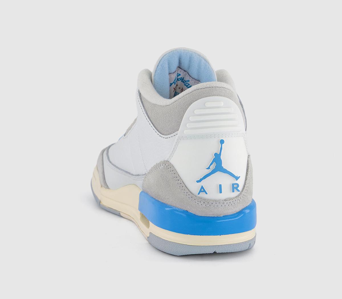 Jordan Air Jordan 3 Retro Trainers Summit White Hydrogen Blue Legend ...