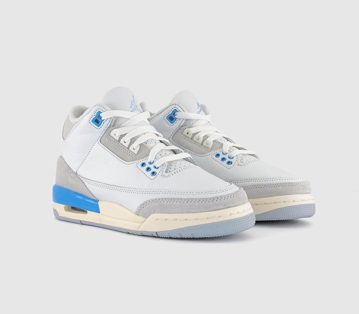 Jordan Air Jordan 3 Retro Trainers Summit White Hydrogen Blue Legend ...