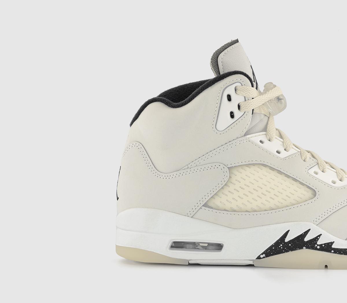 Jordan Air Jordan 5 Retro Trainers Sail Blacklt Orewood Brncoconut Milk ...