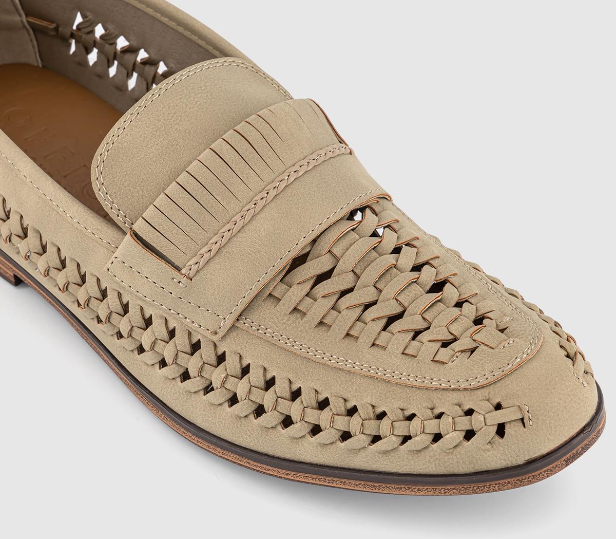 OFFICE Crown Woven Loafers Stone - Men's Casual Shoes