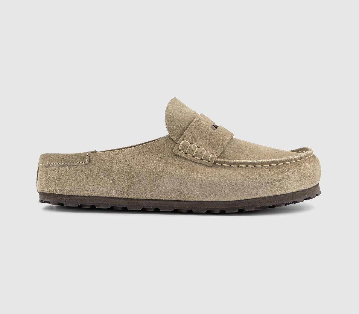 Click here for Birkenstock Womens Naples Clogs Suede Taupe In Nat... prices