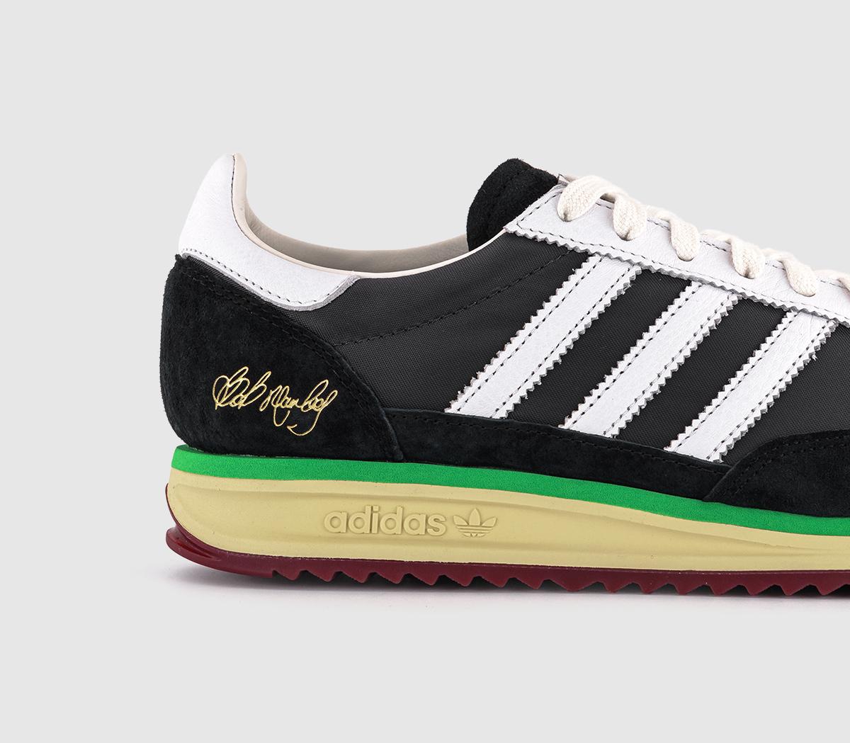 adidas SL72 RS Trainers Bob Marley Core Black White Off White - Unisex ...