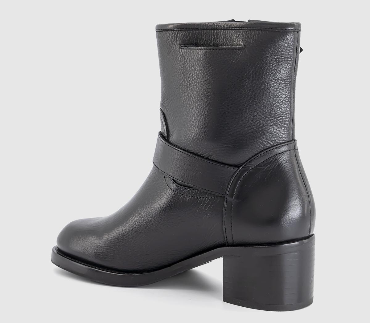 BRONX Camperos Buckle Boots Black - Women's Ankle Boots