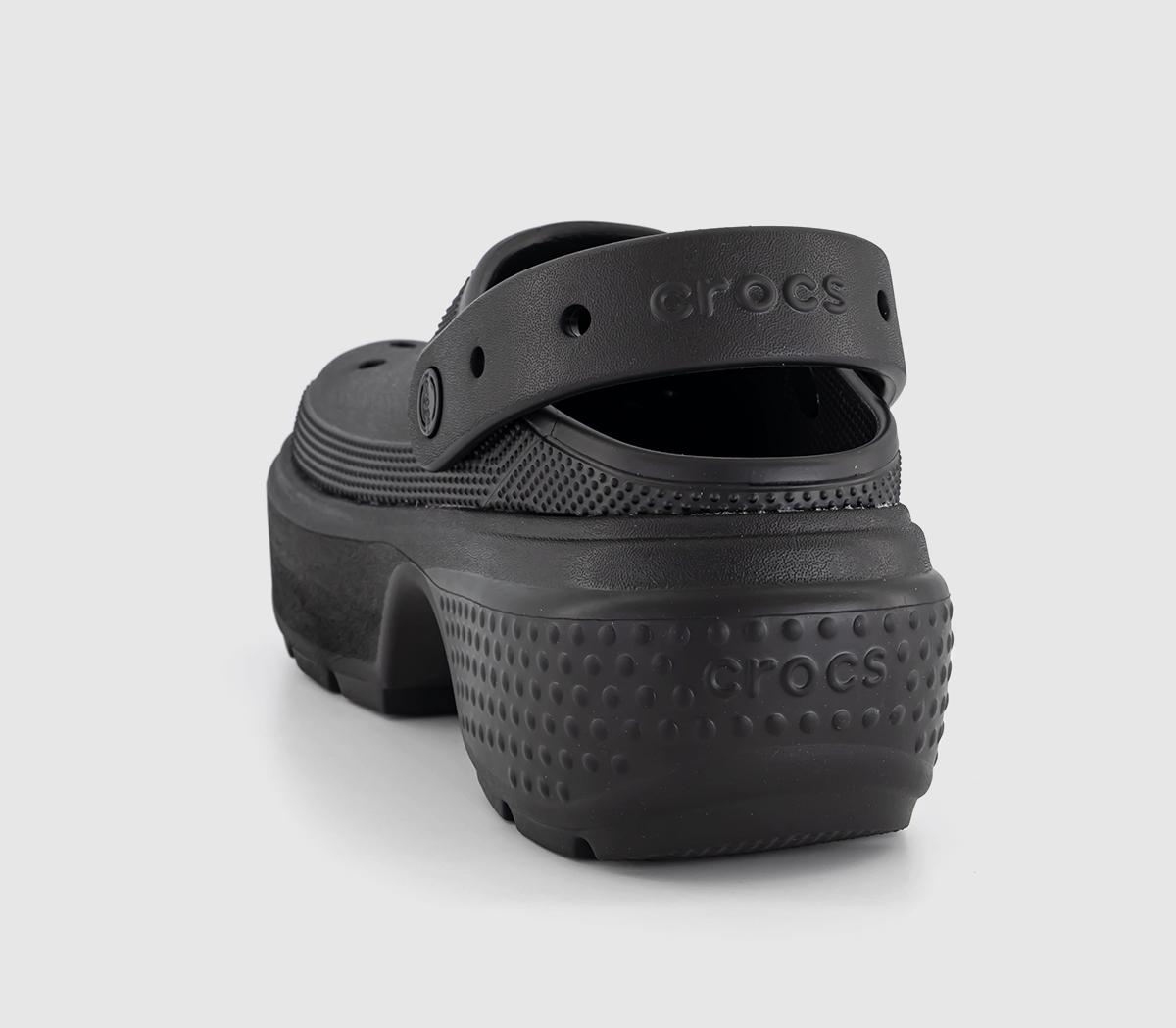 Crocs Stomp Clogs Black - Flat Shoes for Women