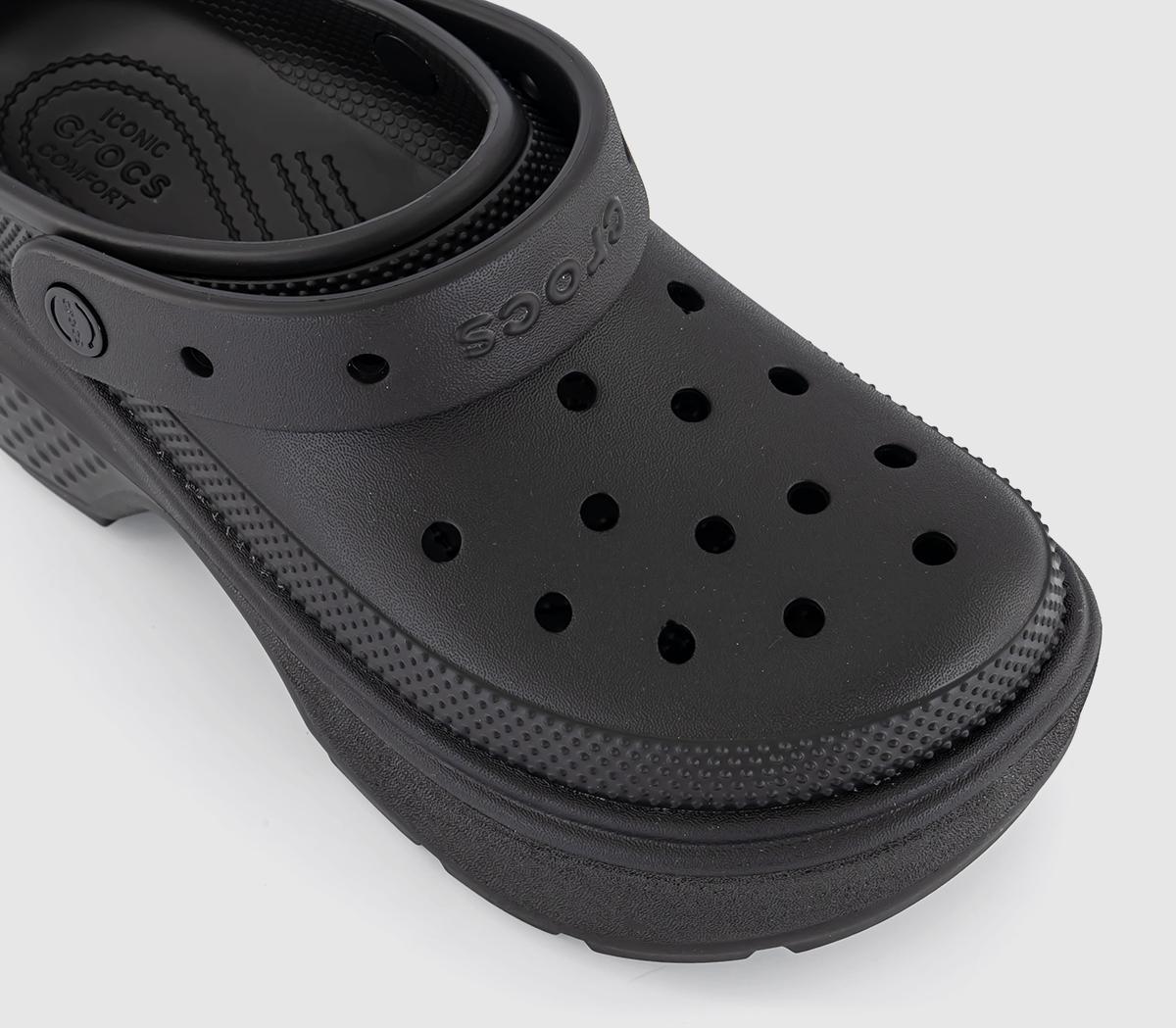 Crocs Stomp Clogs Black - Flat Shoes for Women