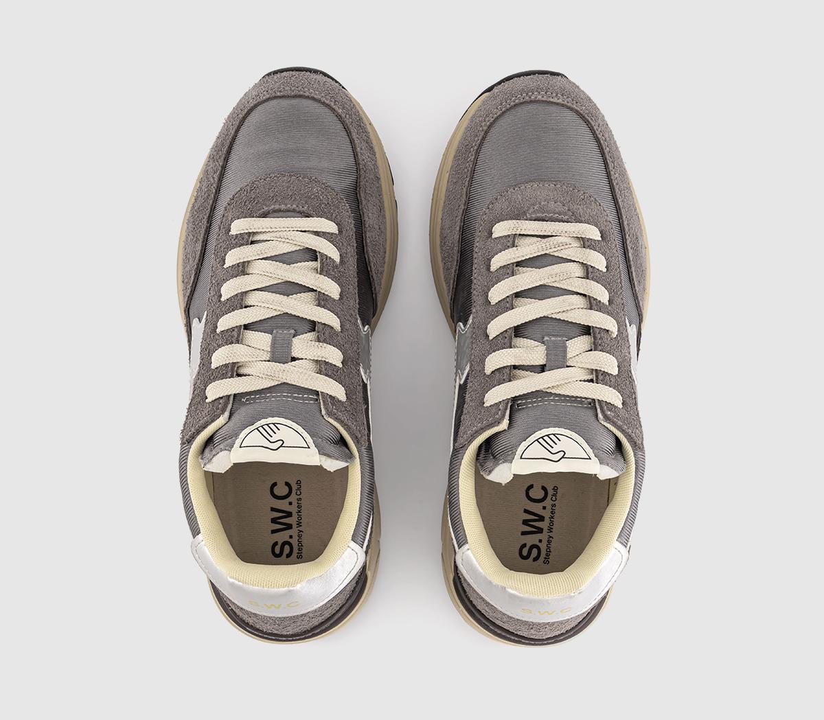 Stepney Workers Club Osier S-strike Trainers Dark Silver - Unisex Sports