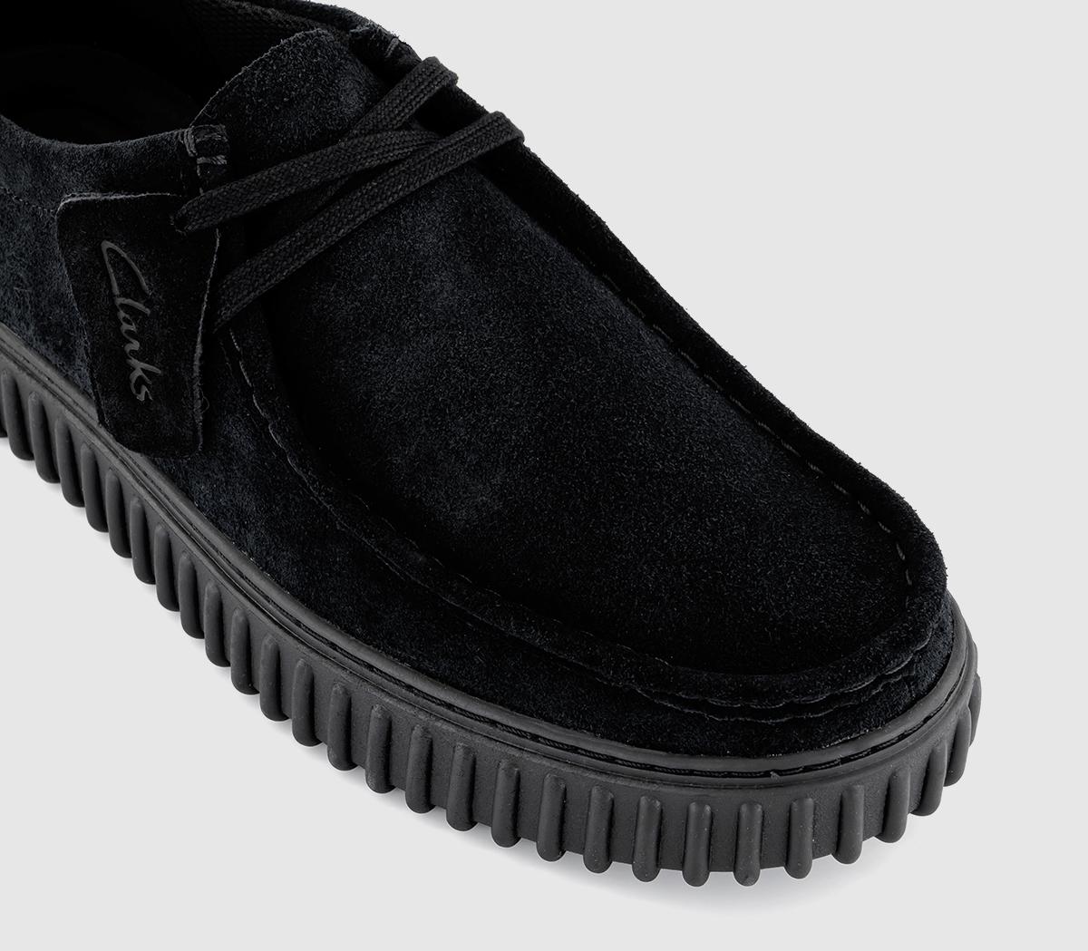 Clarks Originals Torhill Lo Shoes Black Suede - Flat Shoes for Women