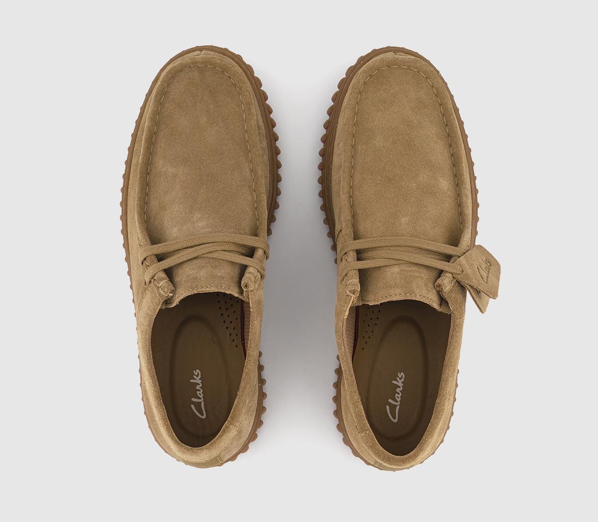 Clarks Originals Torhill Lo Shoes Dark Sand Suede - Flat Shoes for Women