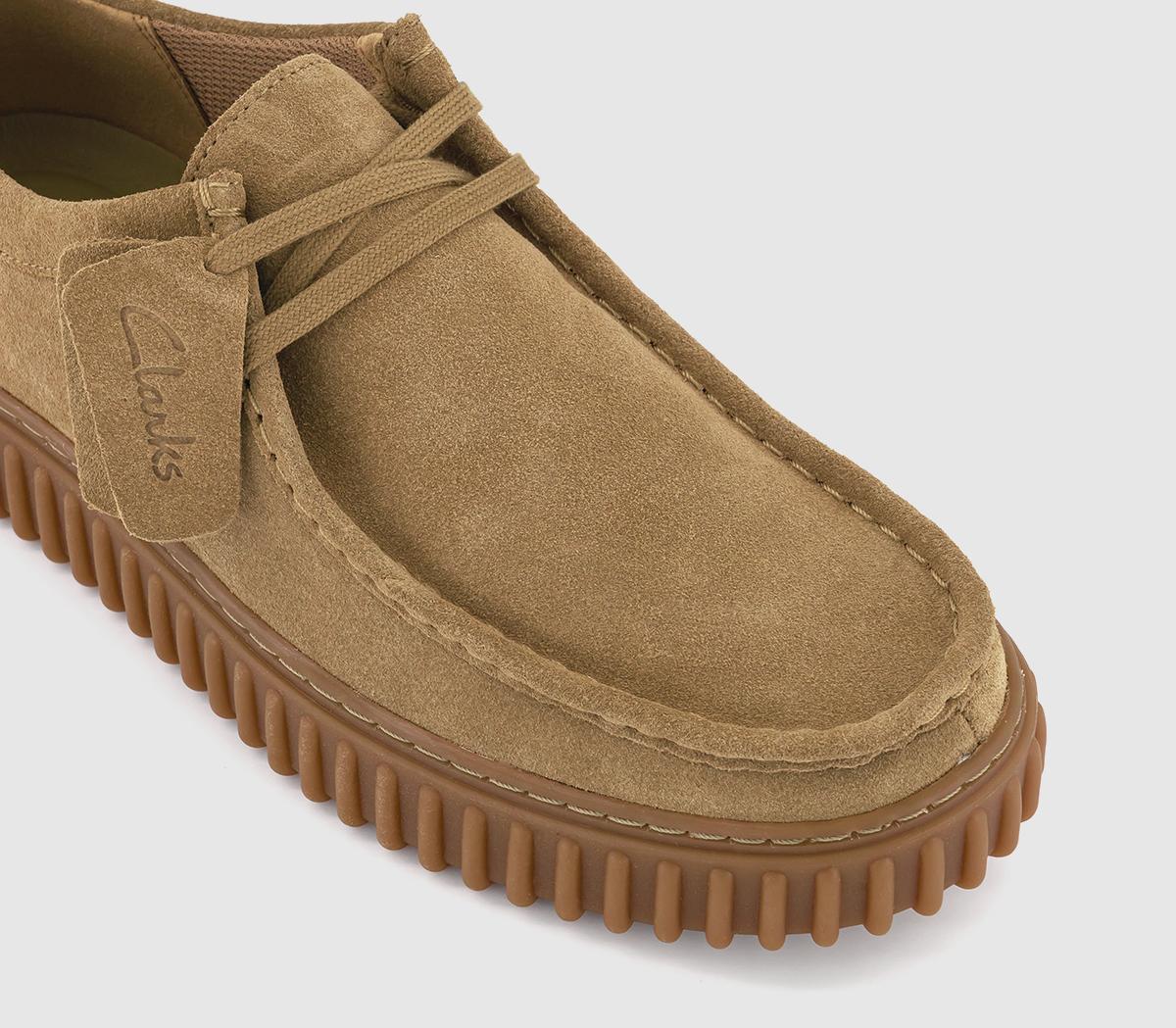 Clarks Originals Torhill Lo Shoes Dark Sand Suede - Flat Shoes for Women