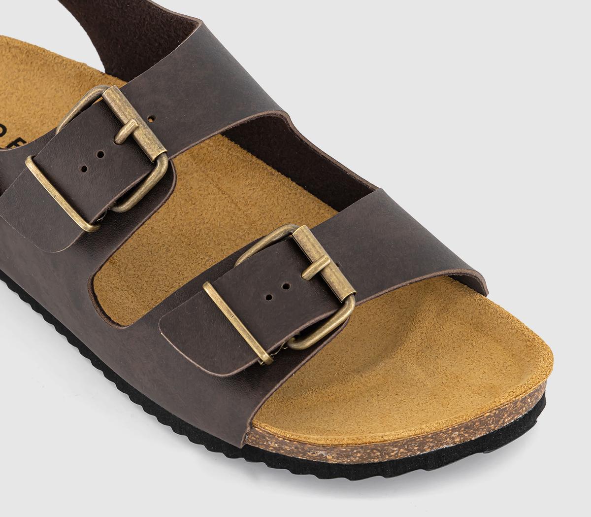 OFFICE Sailor Back Strap Footbed Sandals Brown - Men’s Sandals