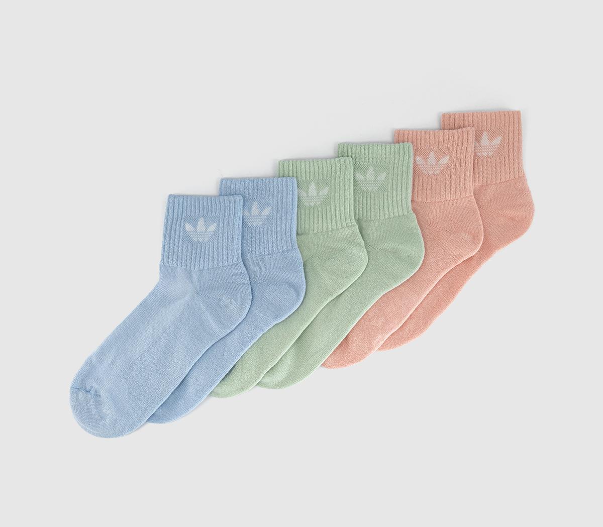 Click here for Adidas Mid Ankle Crew Socks 6 Packs Blush Pink Lin... prices