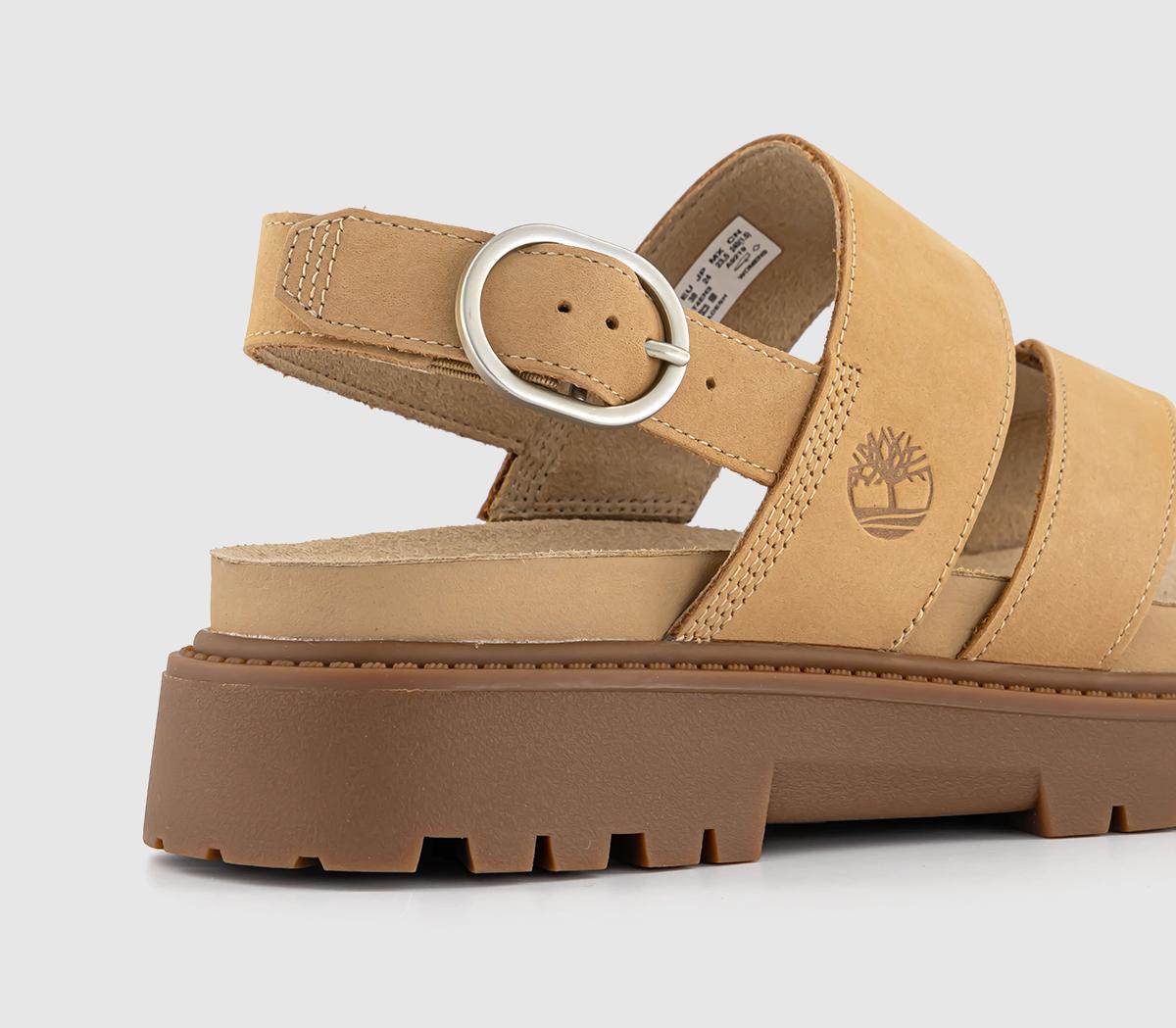 Timberland Clairemont Way Cross Strap Sandals Medium Beige Nubuck ...