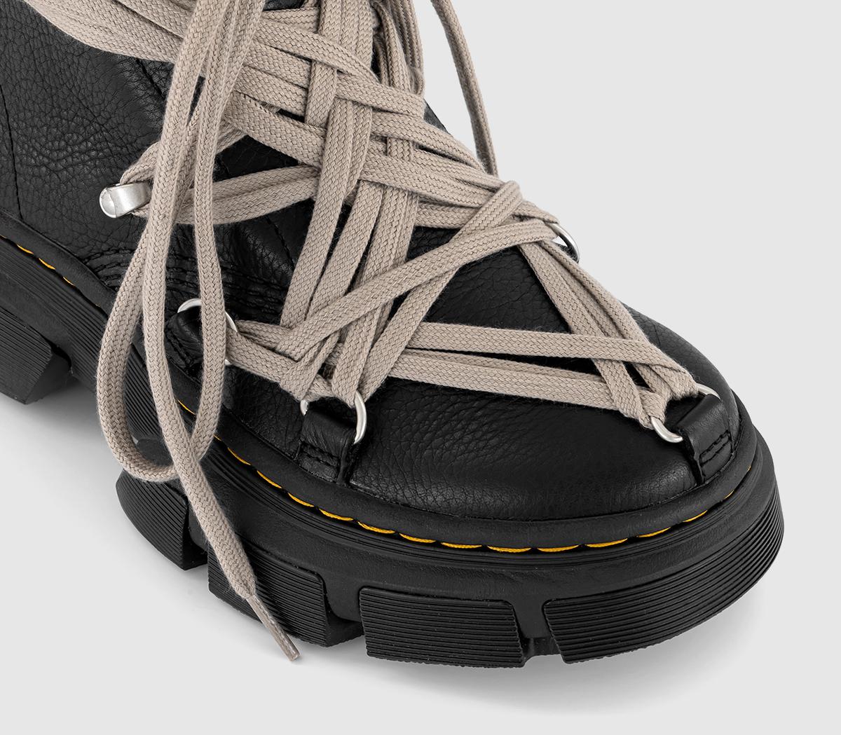 Rick Owens 1460 DMXL Mega Lace Boots W Black - Women's Ankle Boots