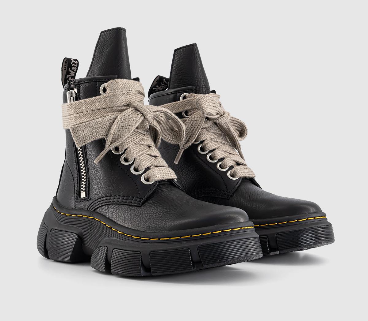 Rick Owens 1460 Dmxl Jumbo Lace Boots W Black - Women's Chunky Boots