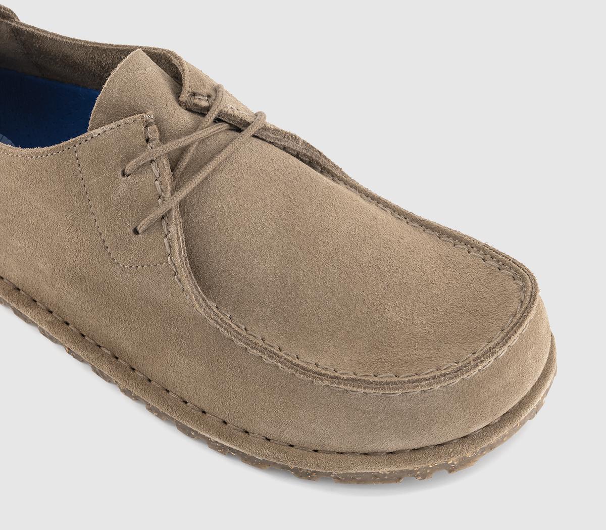 BIRKENSTOCK Utti Lace Shoes Grey Taupe - Men's Casual Shoes