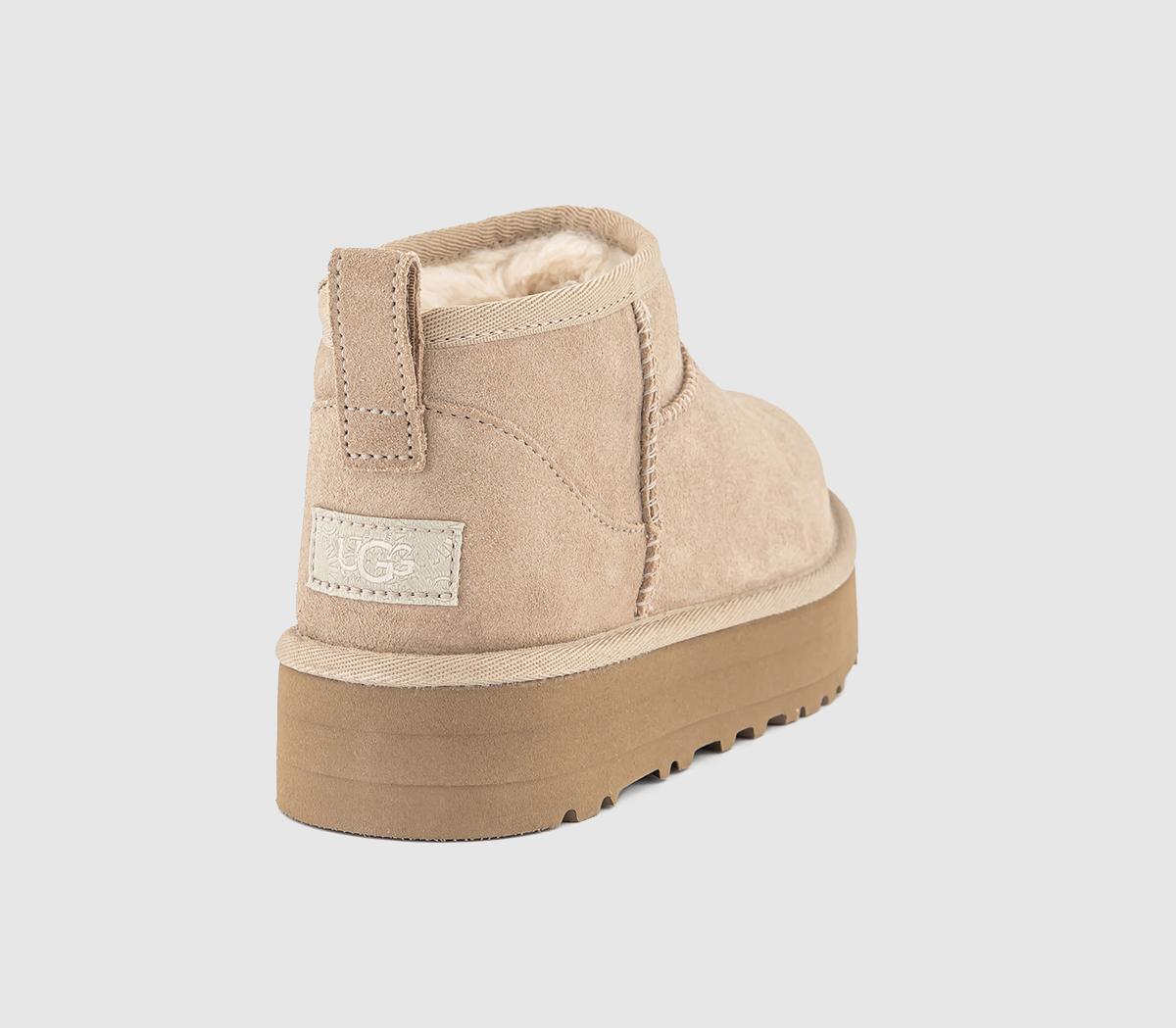 UGG Classic Ultra Mini Platform Boots Kids Sand - Unisex