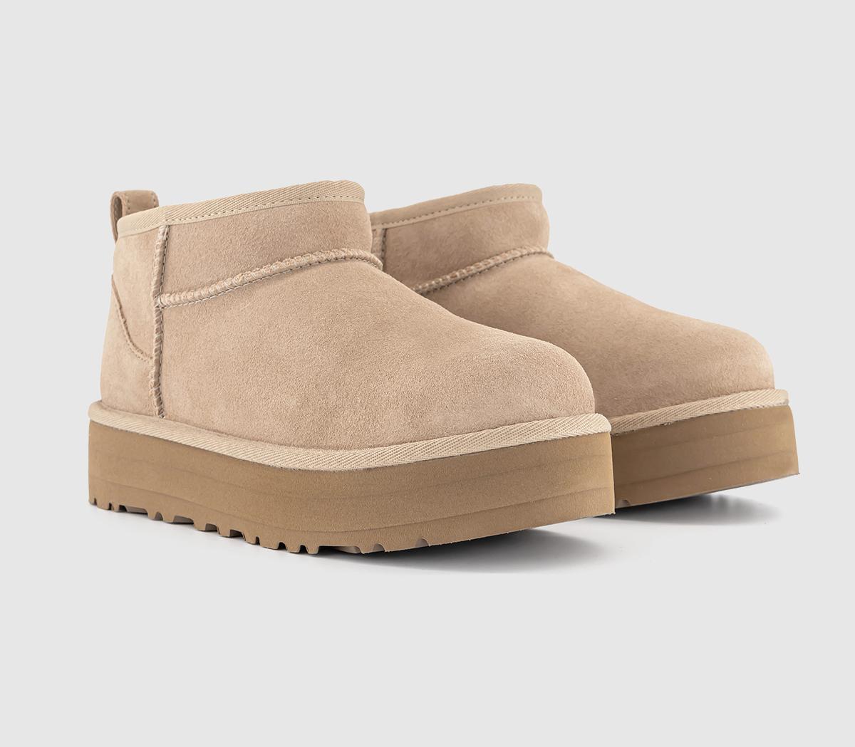 UGG Classic Ultra Mini Platform Boots Kids Sand - Unisex