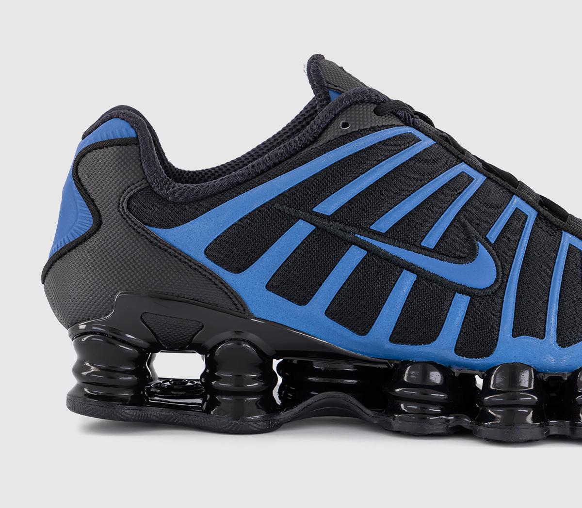Nike Nike Shox TL Trainers Black Court Blue Metallic Silver Light Lemon ...